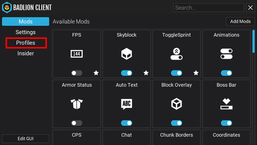Downloading Online Mod Profiles – Badlion Support: Help Center for All ...